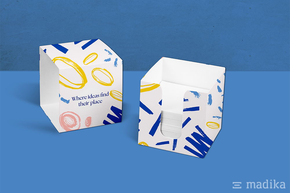 Zettelbox bedrucken lassen | madika.de